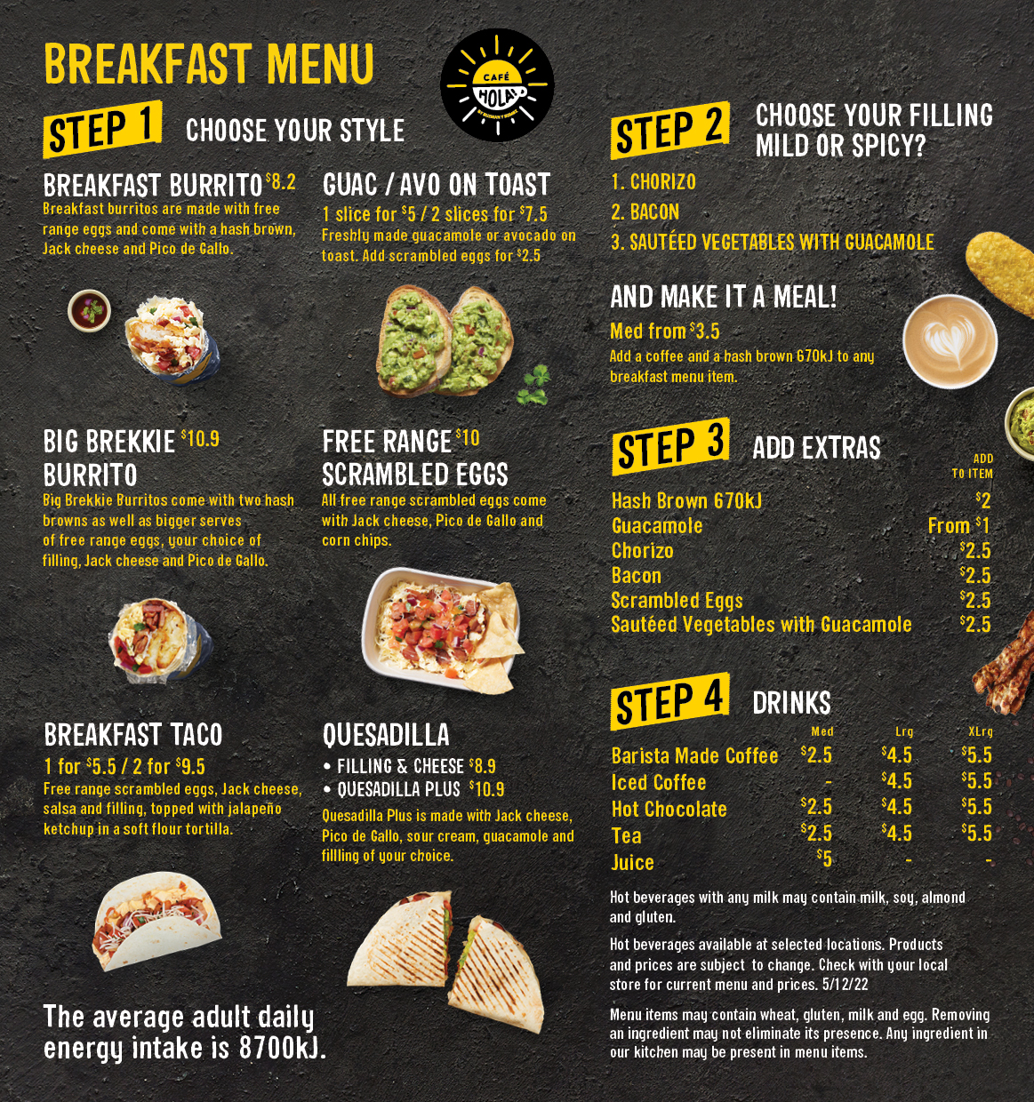 Our Menu (T2) - GYG Mexican Kitchen