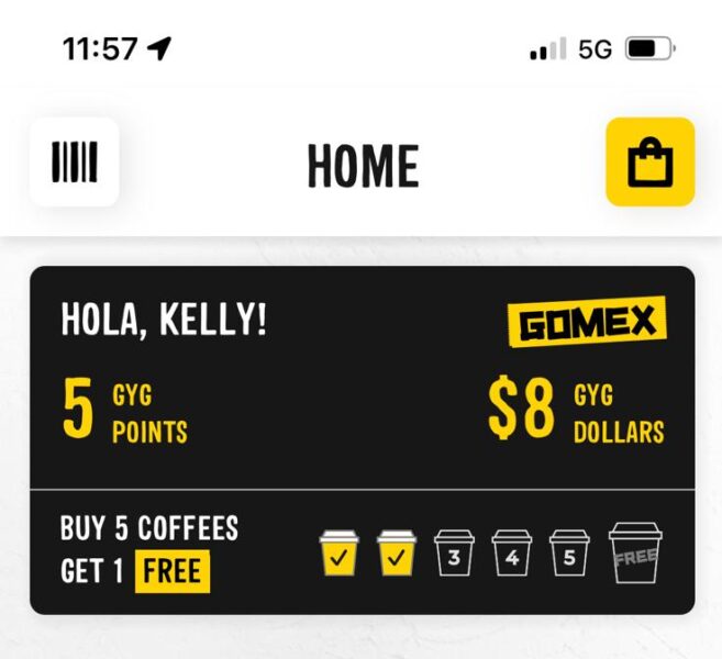 Coffee Loyalty on the GYG App | Guzman y Gomez