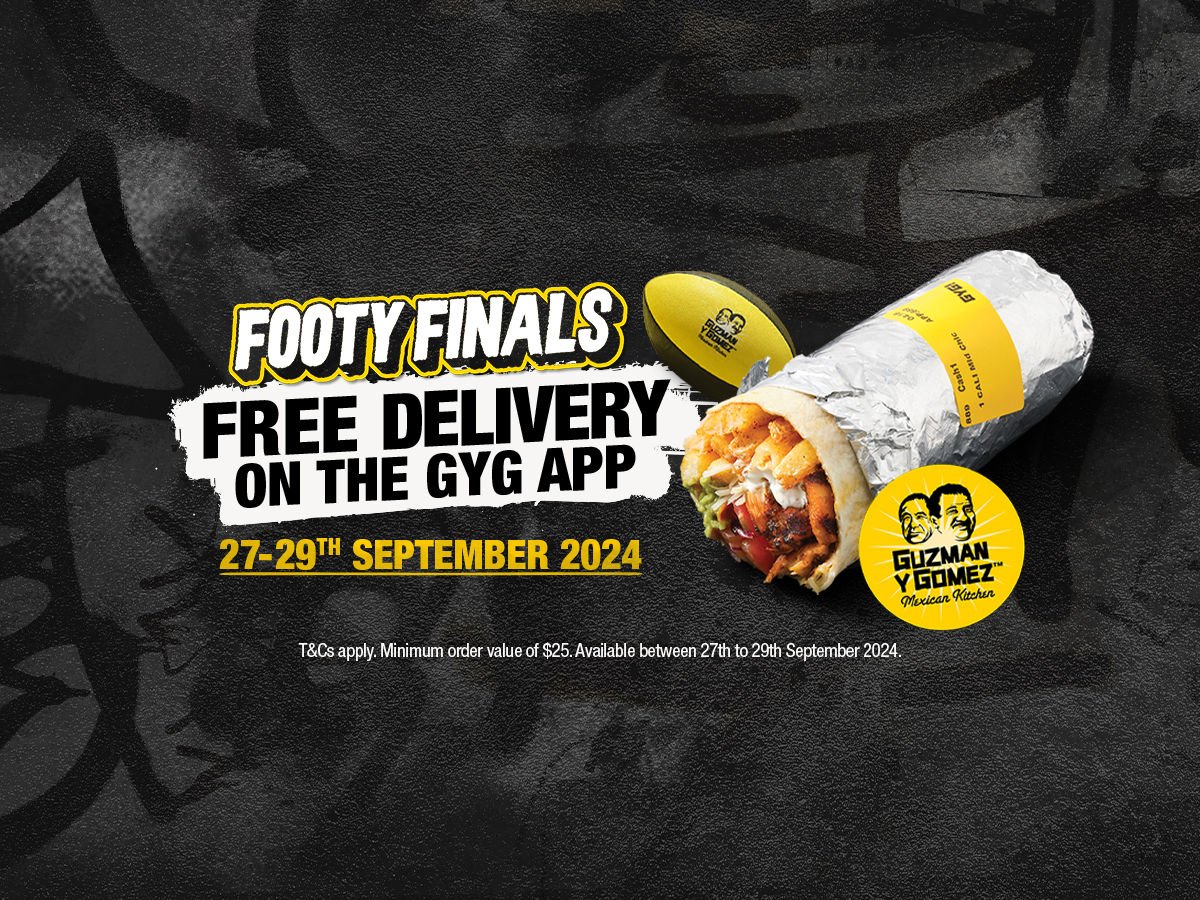 FREE GYG Delivery this Game Day | Guzman y Gomez