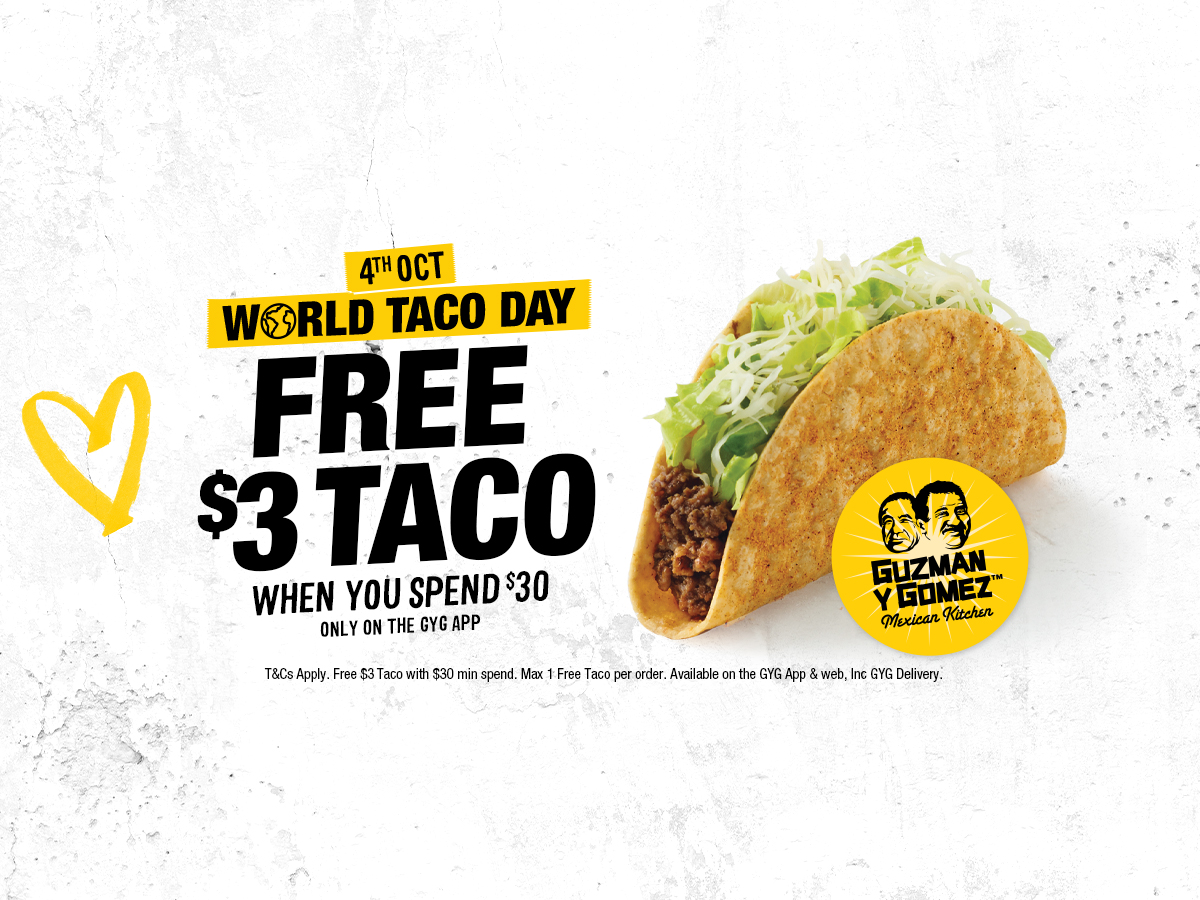 Celebrate World Taco Day | Guzman y Gomez
