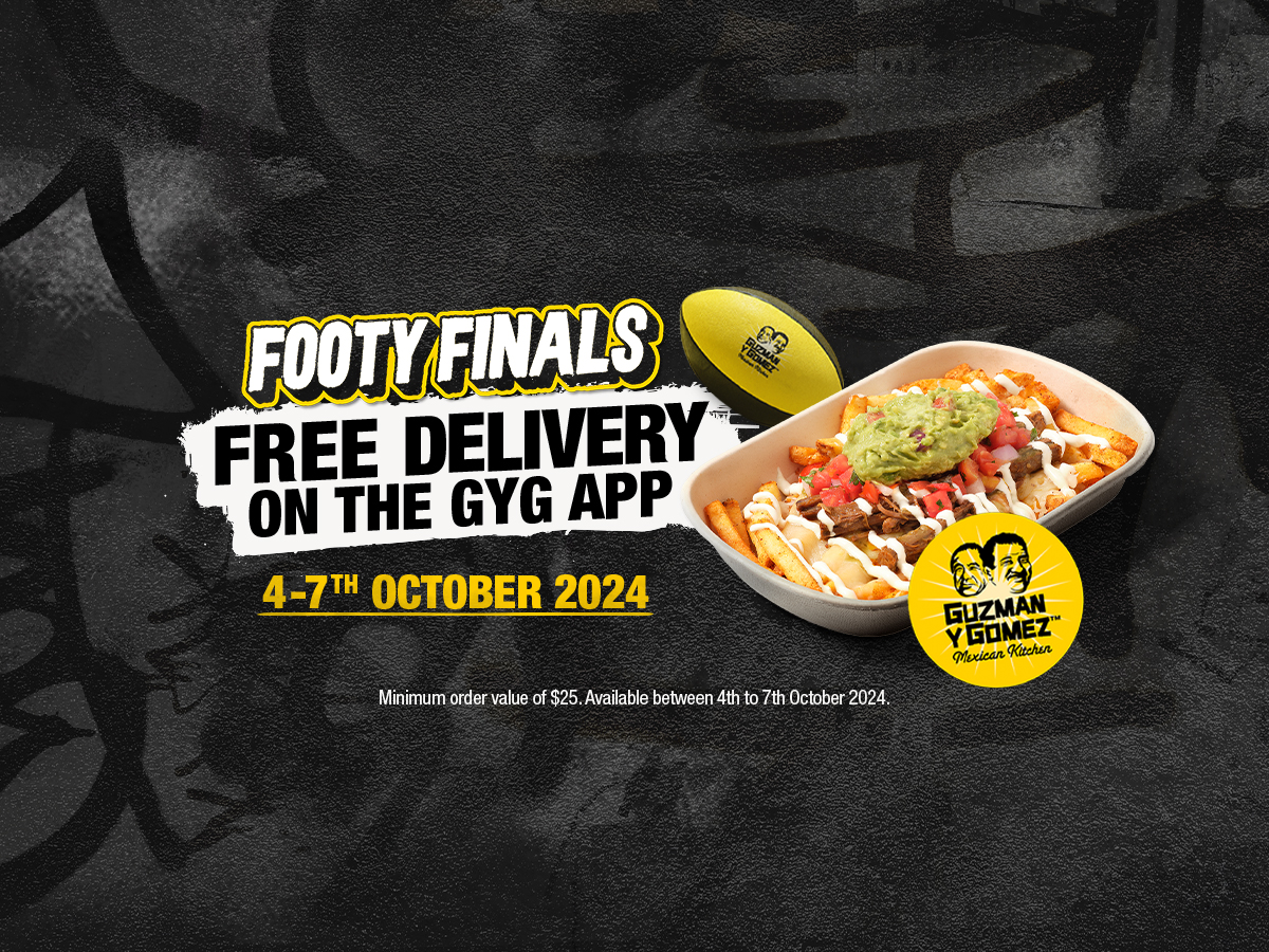 FREE GYG Delivery this Game Day | Guzman y Gomez