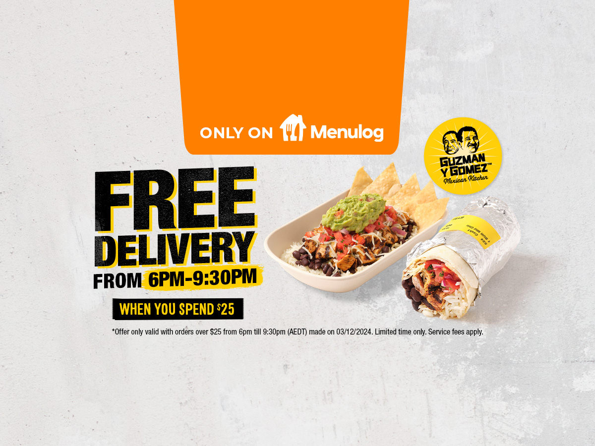 FREE DELIVERY ON YOUR GYG ORDER WITH MENULOG! - GYG Mexican Kitchen