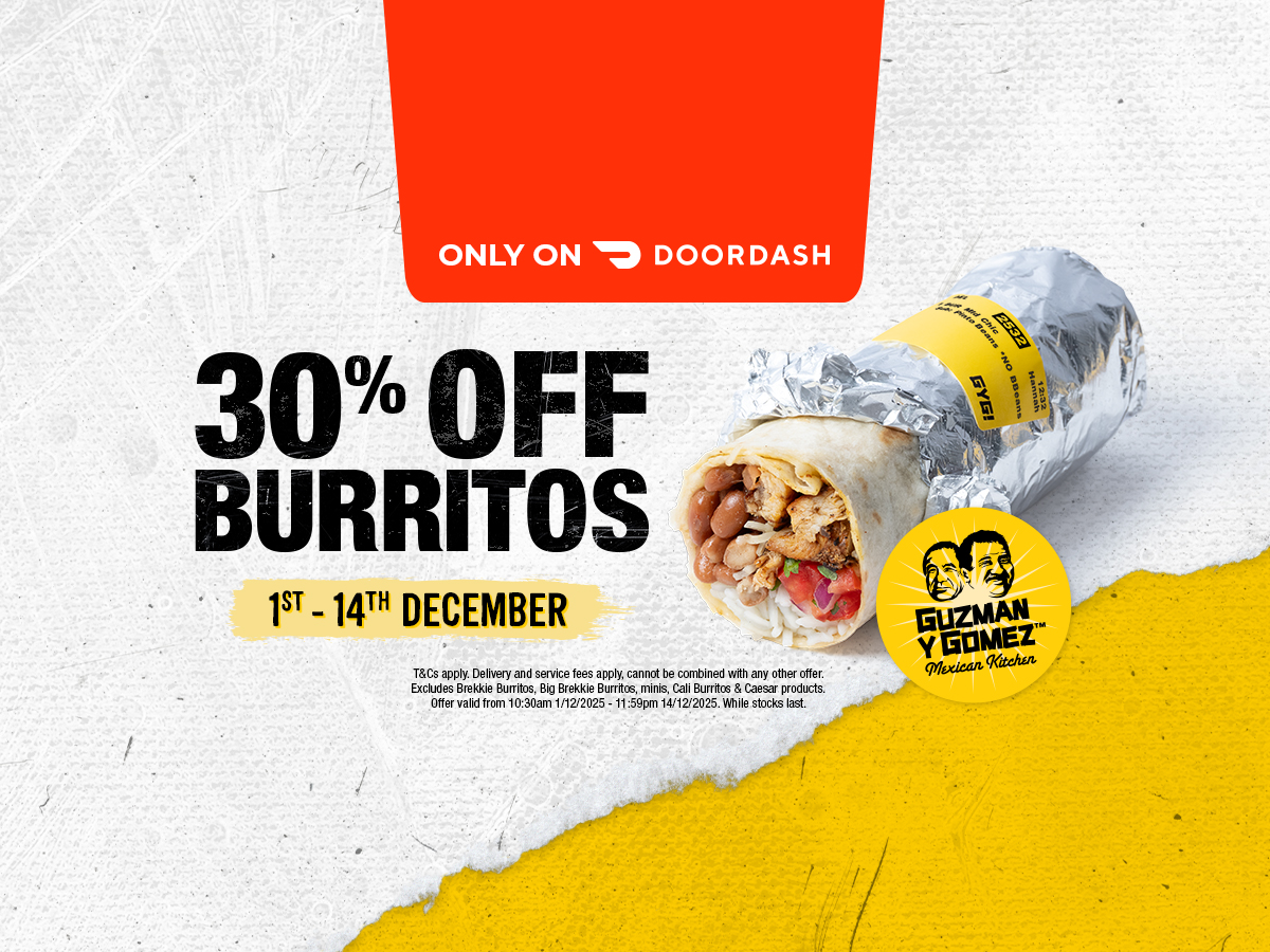30% Off All Regular Burritos on DoorDash! - GYG Mexican Kitchen