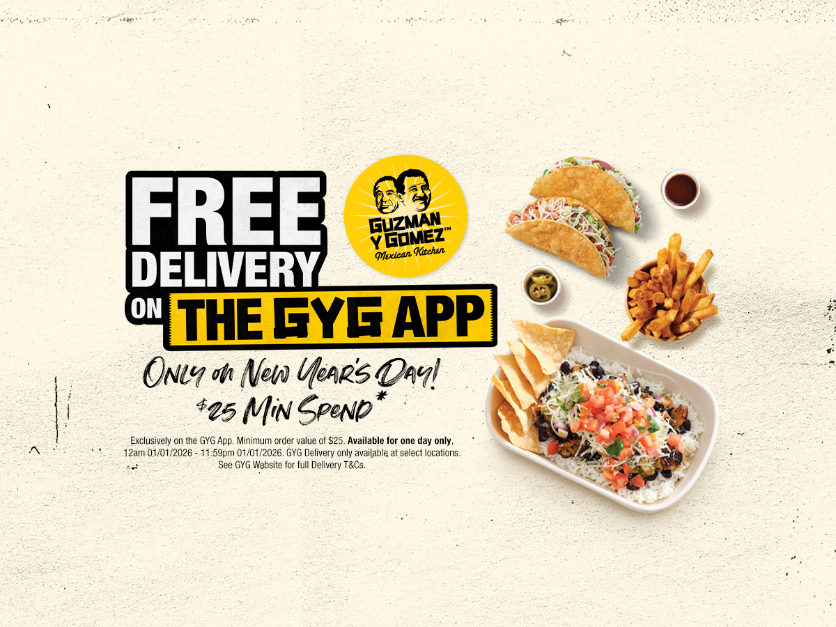 Free GYG DELIVERY this NYD!